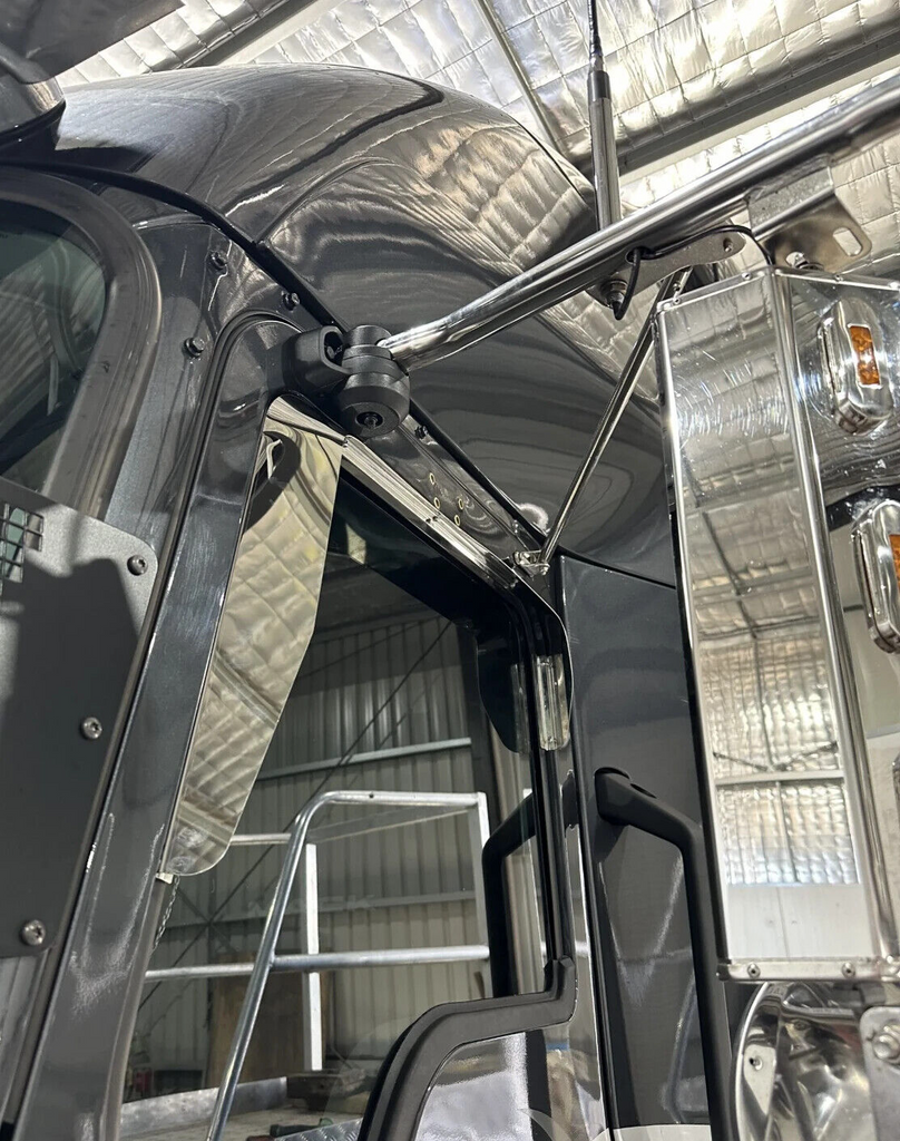 Pair of Stainless Steel Door Window Weather Shields Suit a Mack Anthem ...